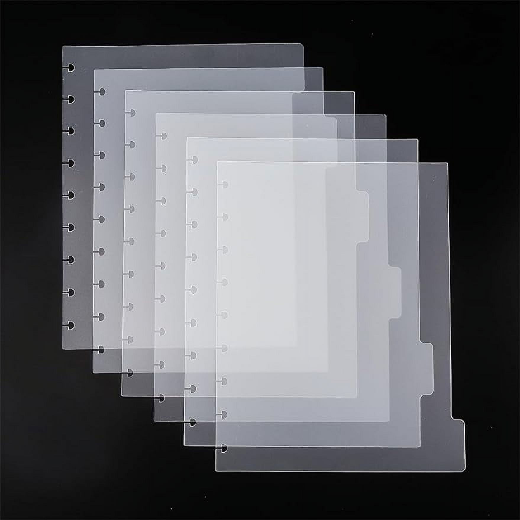 12Pcs Semi-Transparent Blank Top Index Dividers Acrylic Discbound ...