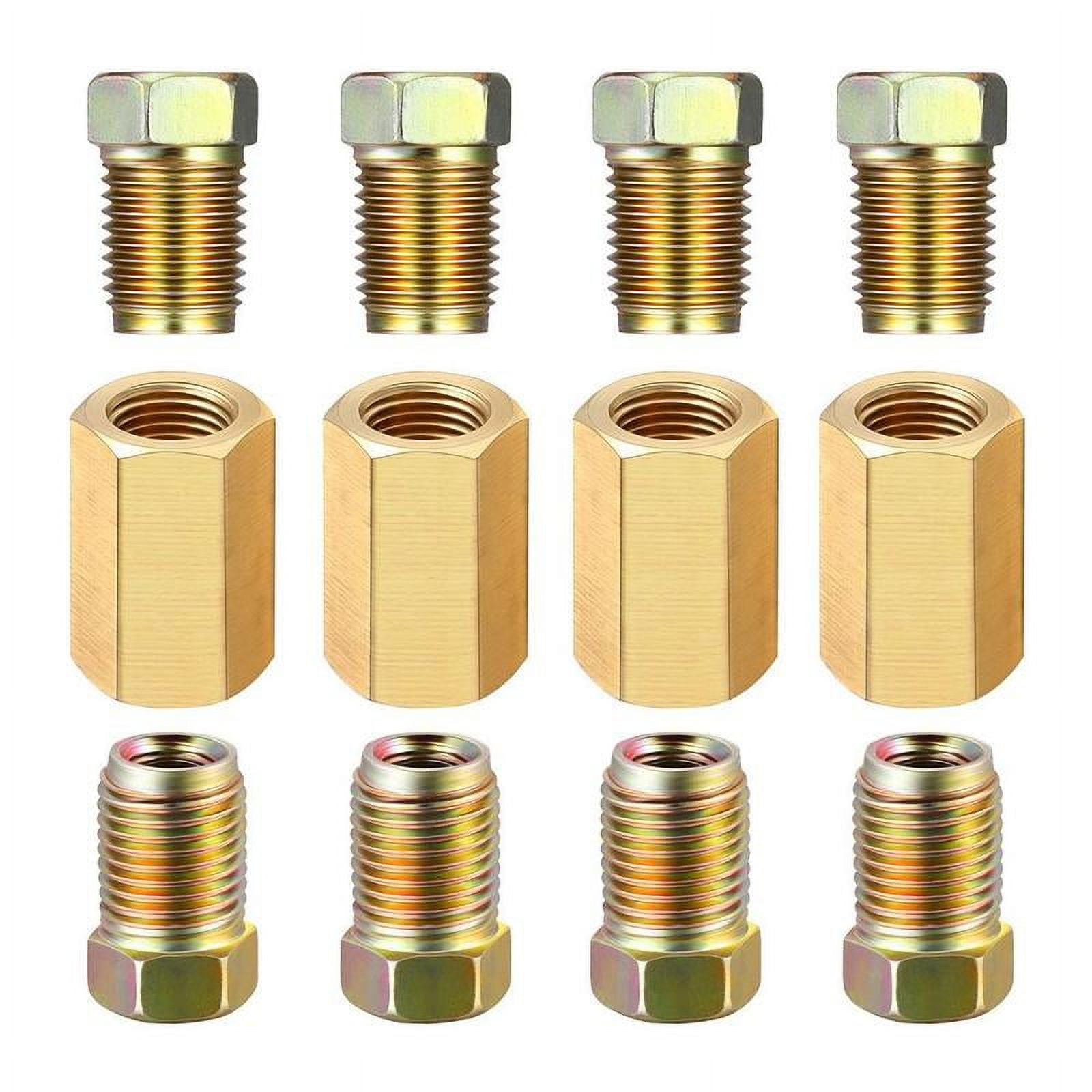 12Pcs/Set 3/16" Brake Line Repair Female Union Inverted Flare Tube Nuts ...
