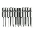12Pcs/Set 50mm 1/4 Inch Hex Shank Magnetic for Screwdriver Bits ...