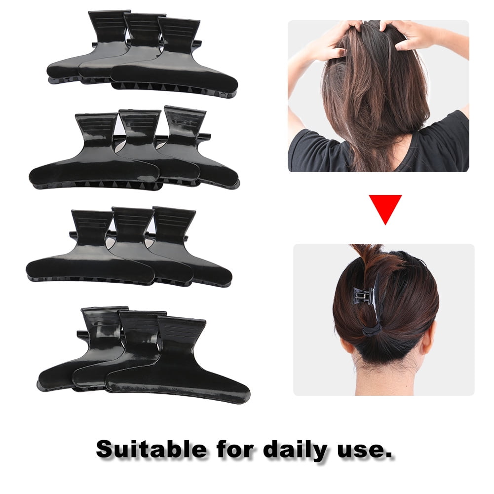 12Pcs/Set Hair Clip Clamps Hairpin Paw Women Beauty Hairdressing Tool ...