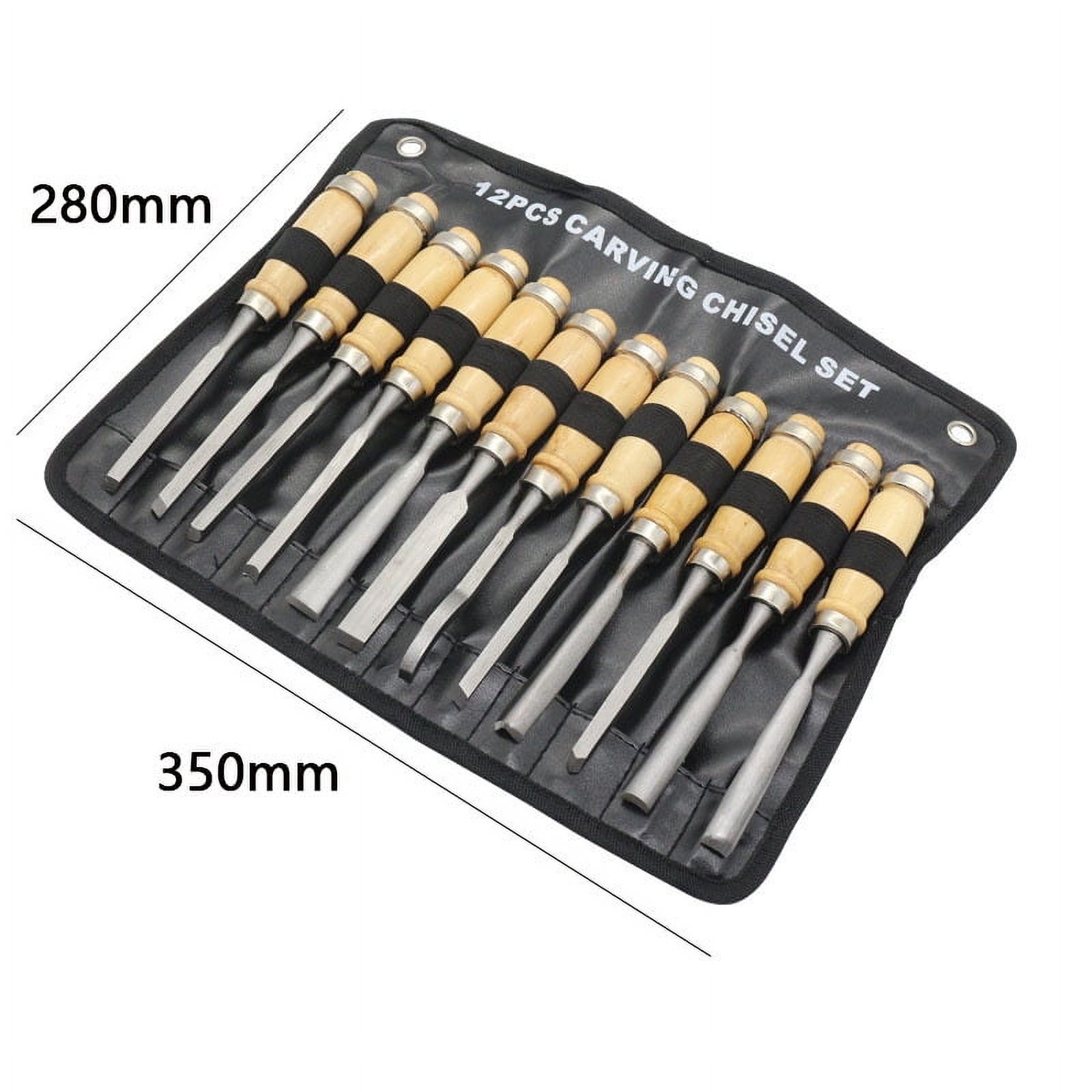 12Pcs/Set Wood Carving Hand Chisel Set Woodworking Professional Lathe ...
