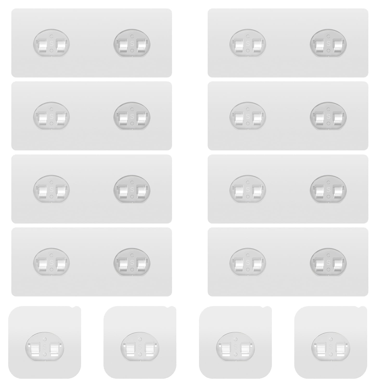 12Pcs Shower Caddy Adhesive Replacement, Strong Adhesive Hooks for ...