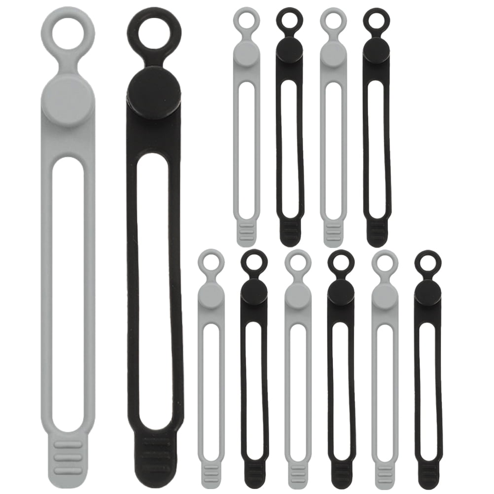 12Pcs Silicone Cable Ties Cord Wraps Cable Organizers Cord Organizers ...