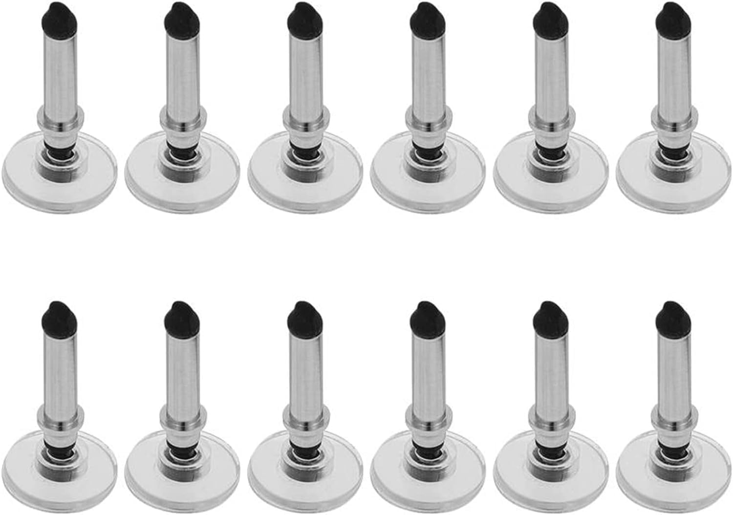 12Pcs Silver Universal Stylus Replacement Disc Tips Round Shape ...