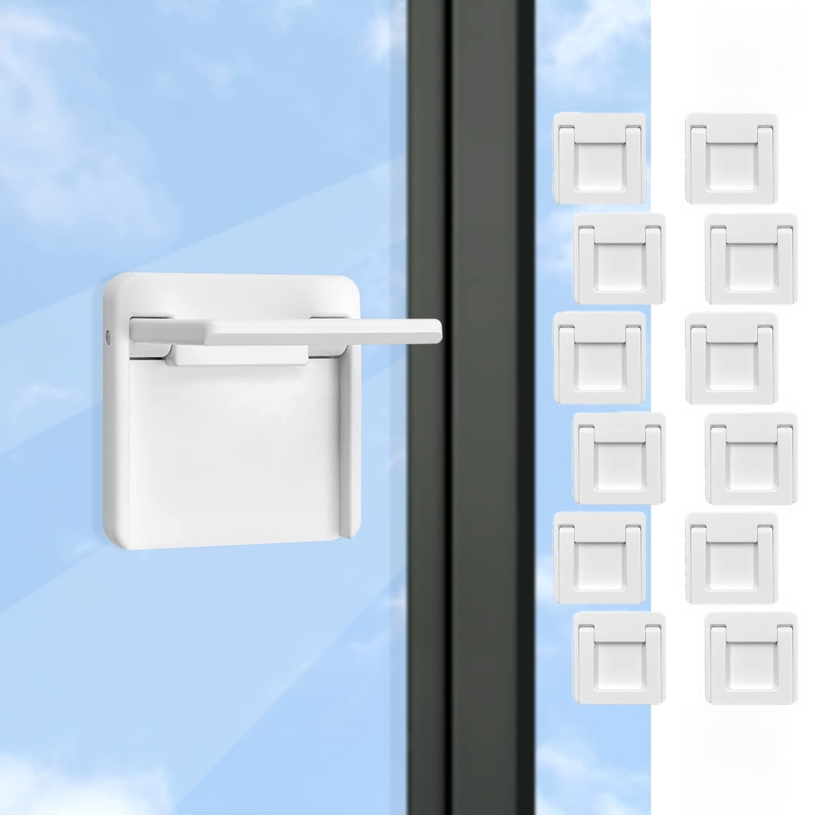 12Pcs Sliding Glass Door Lock, Child Safety Slide Window Lock for ...