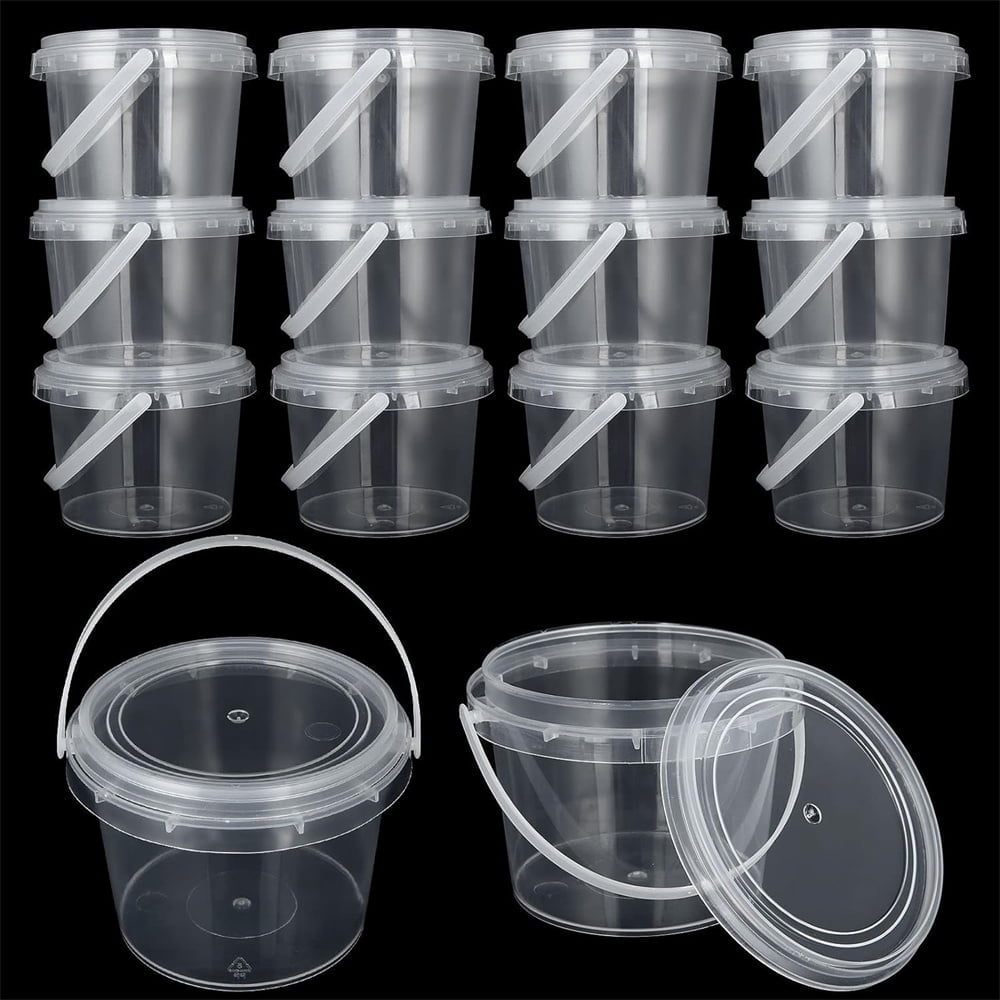 12Pcs Slime Containers with Lids,Plastic Clear Slime Storage Containers ...