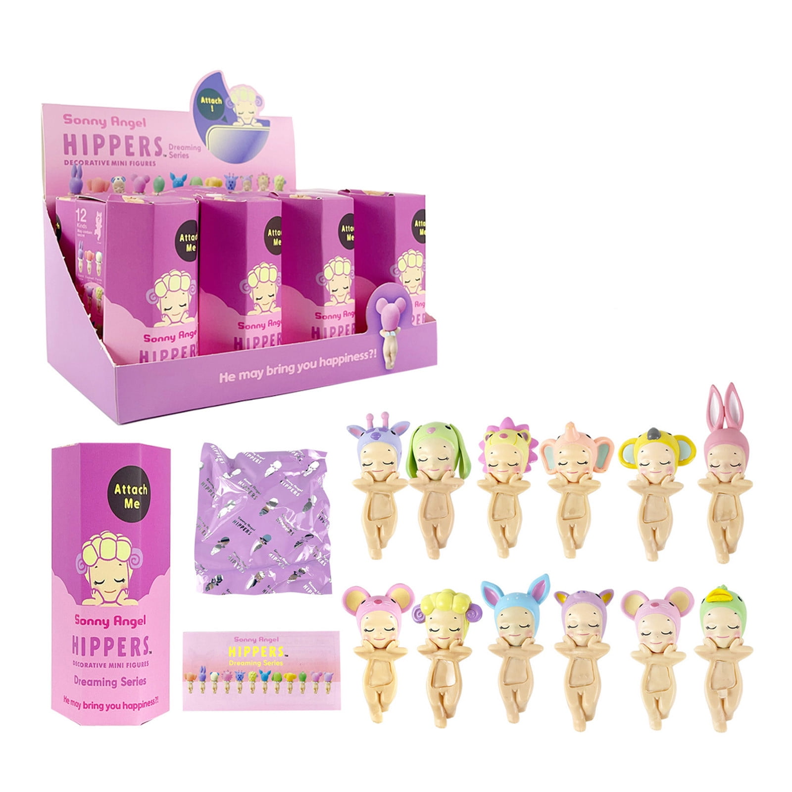 12Pcs Sonny Angel HIPPERS Dreaming Series - Original Mini Figure - Limited Series - 1 Assorted ...