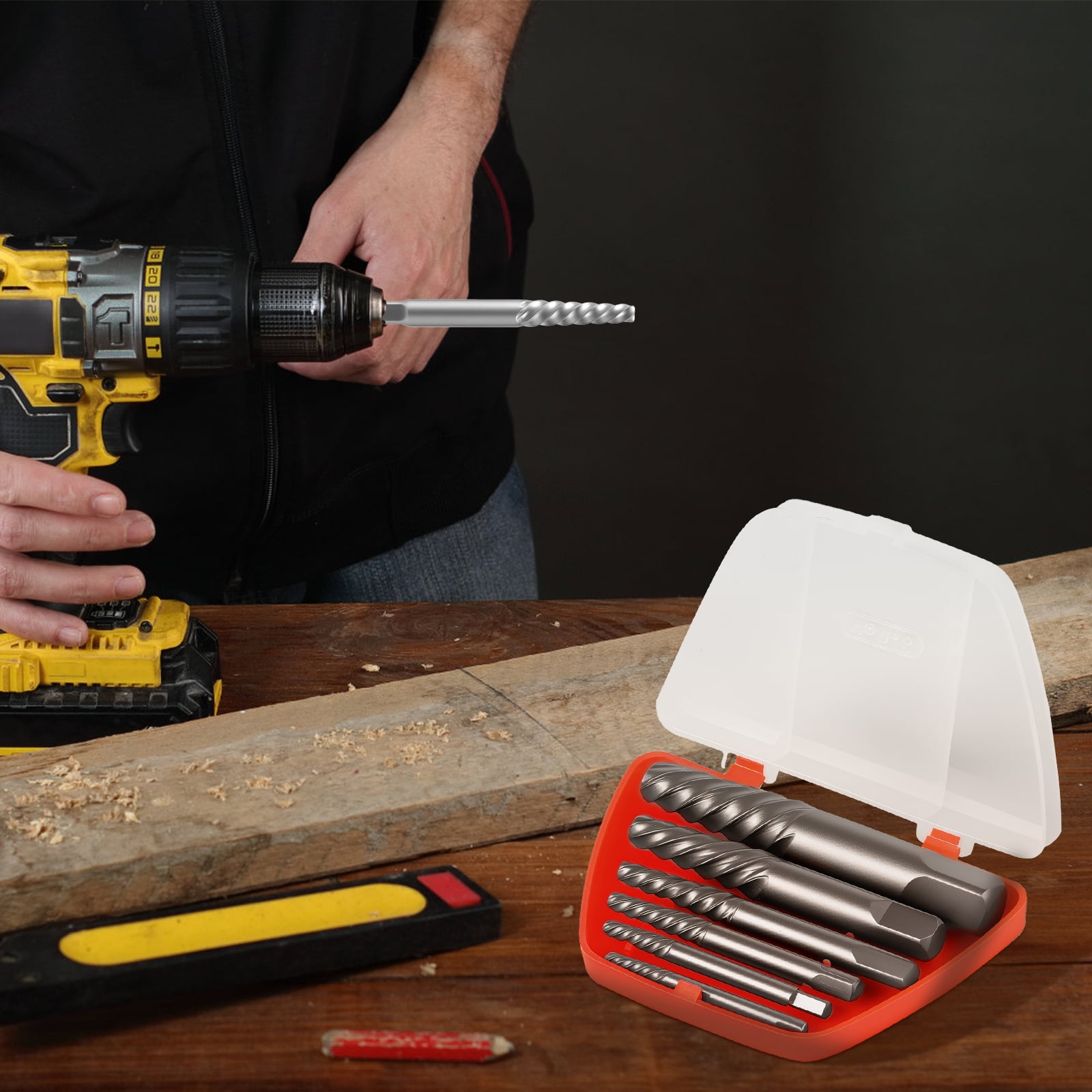 12Pcs Spiral Screw Extractor Carbon Steel Bolt Extractor Kit High Speed ...