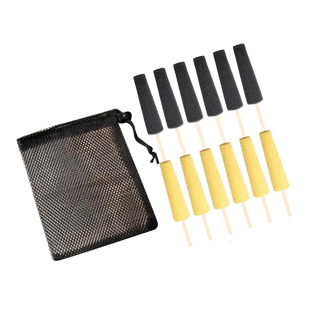 12Pcs Sponge on Stick Wood Handle Pottery Sponge Tool For Pottery Clay ...