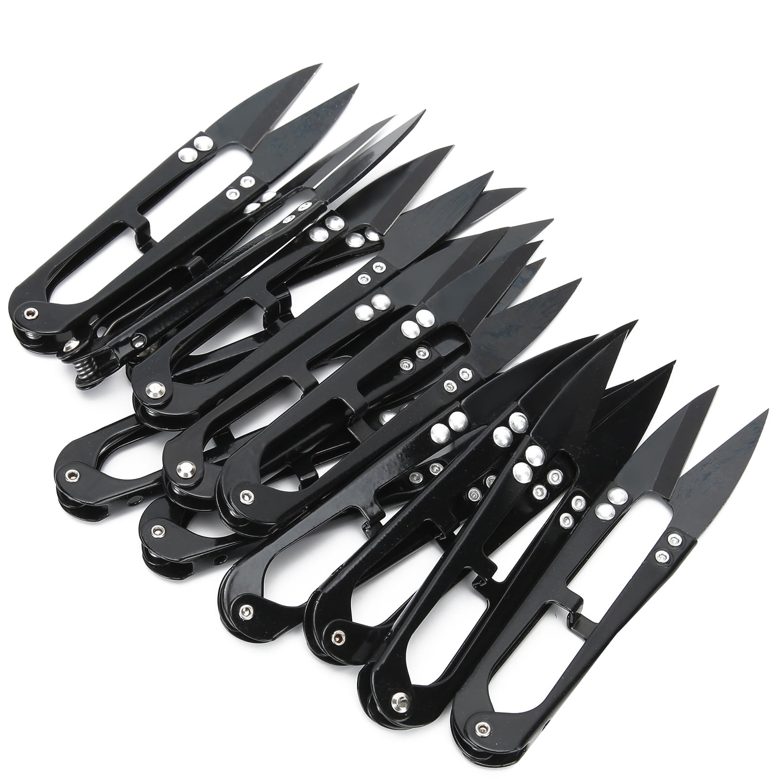 12Pcs Spring Yarn Scissors, Ushaped High Carbon Steel Diy Crossstitch ...
