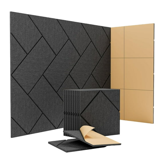 12Pcs Square Panels Sound Absorbing Panels Noise Canceling Brick Panel ...