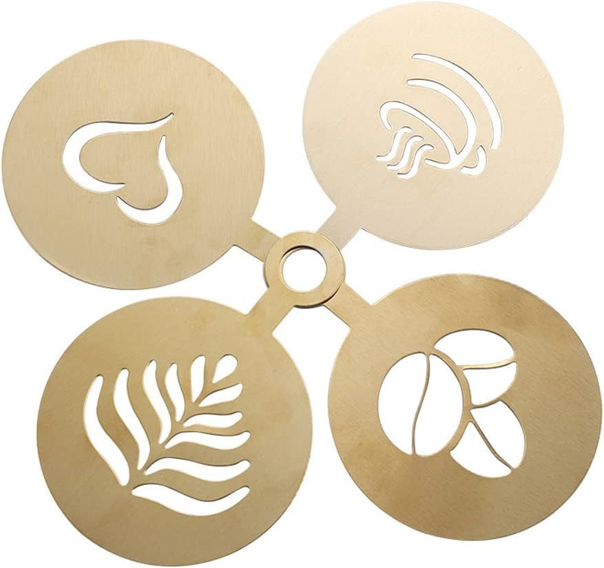 12Pcs Stainless Steel Coffee Decorating Stencils Various Patterns ...