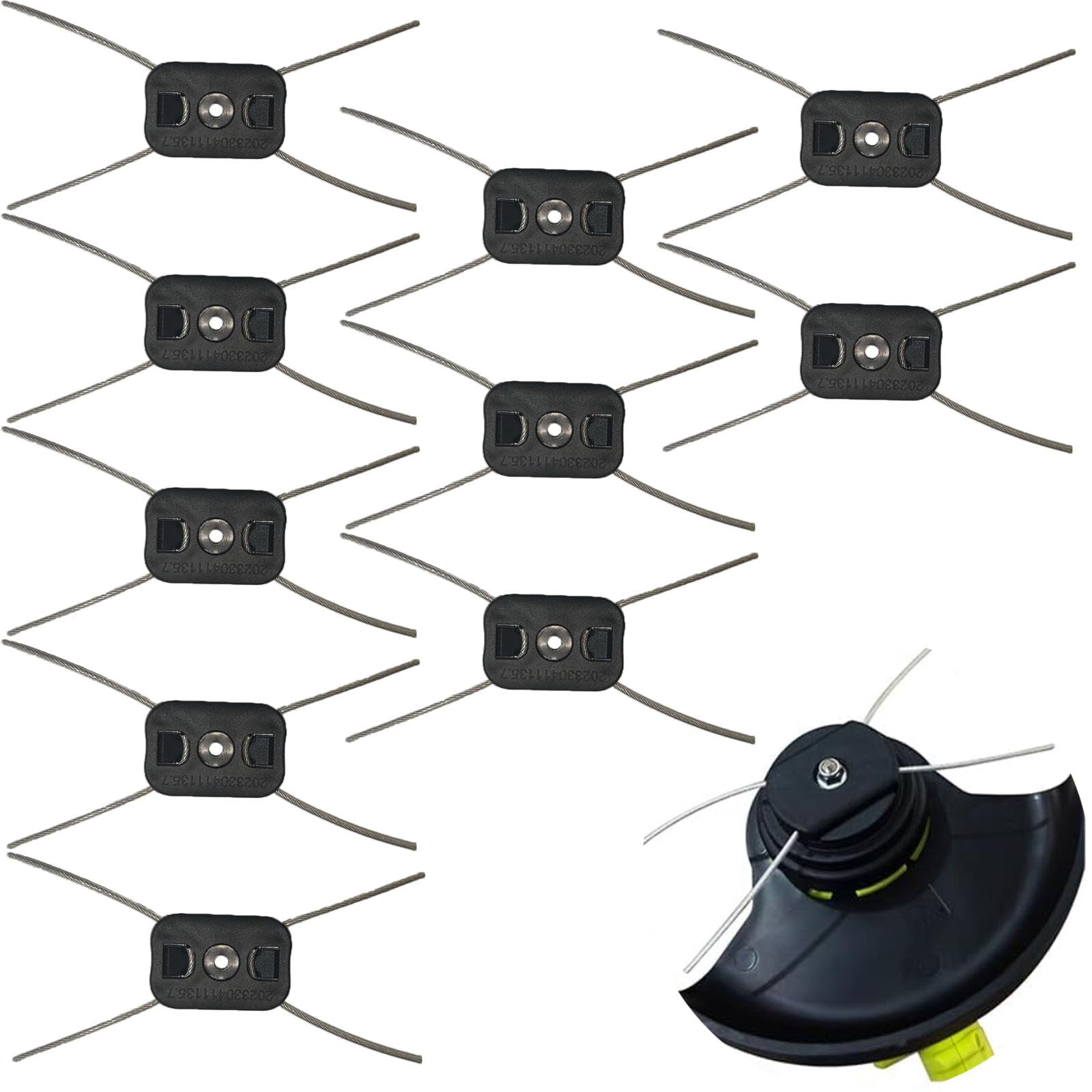 12Pcs String Trimmer Head Electric Weed Trimmer Blade Replacement Steel ...