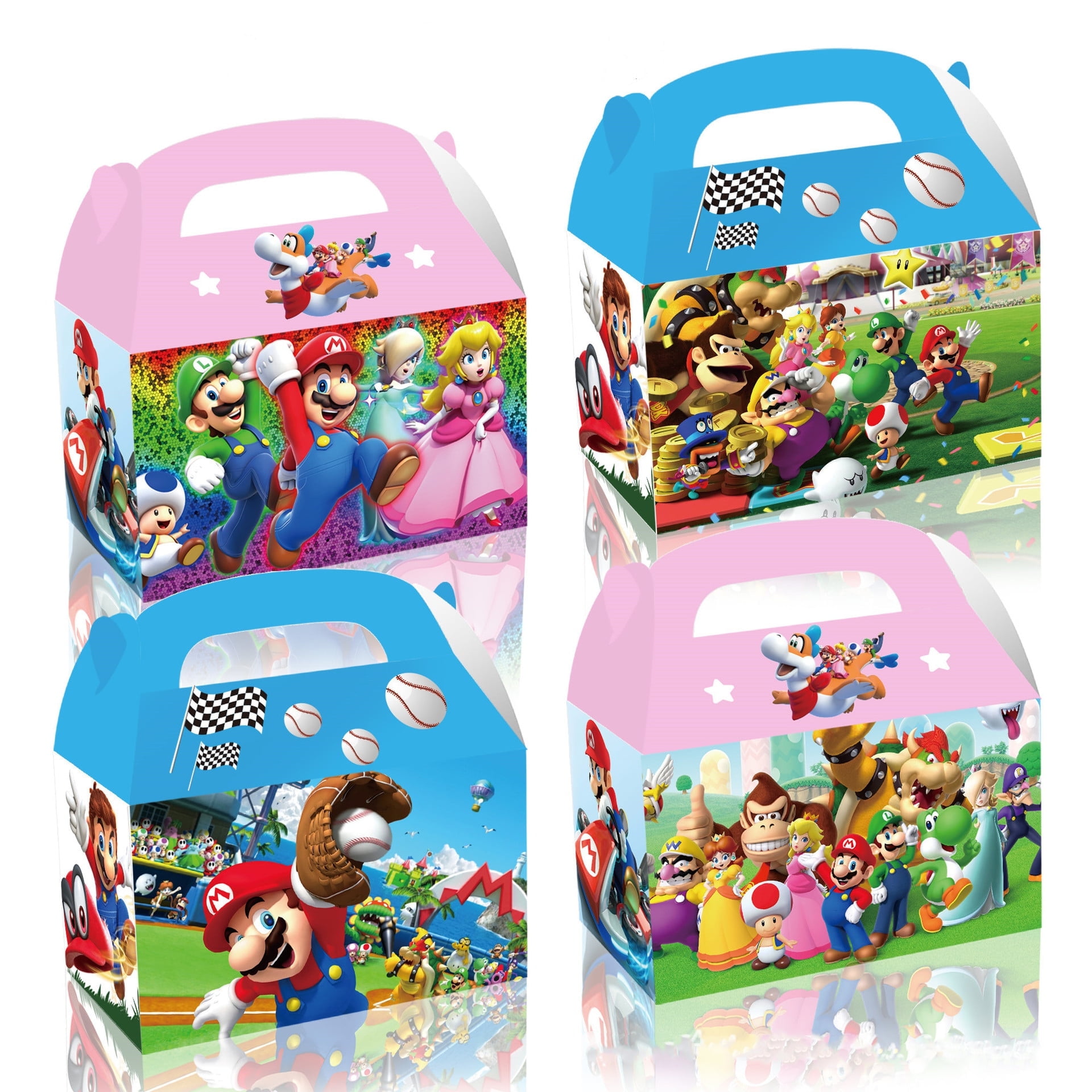 12Pcs Super Mario Bros Theme Paper Boxes for Gift and Candy Packaging ...