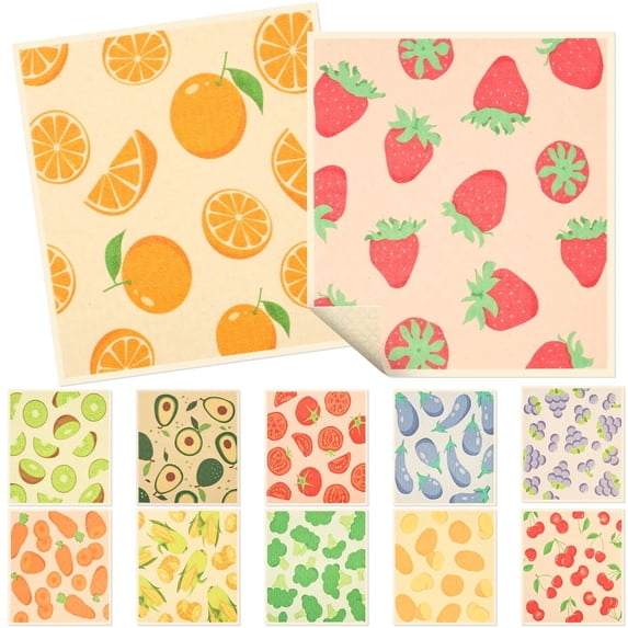 Xiyztok 12Pcs Swedish Dish Cloth Non Scratch Reusable Swedish Dish ...