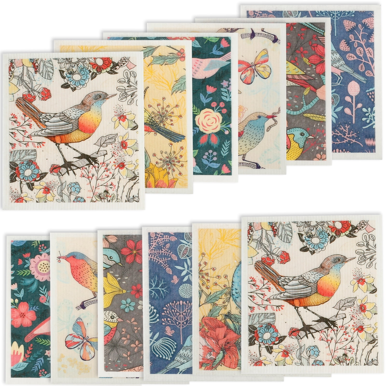 12Pcs Swedish Dishcloths for Kitchen Reusable Kitchen Dish Towels ...