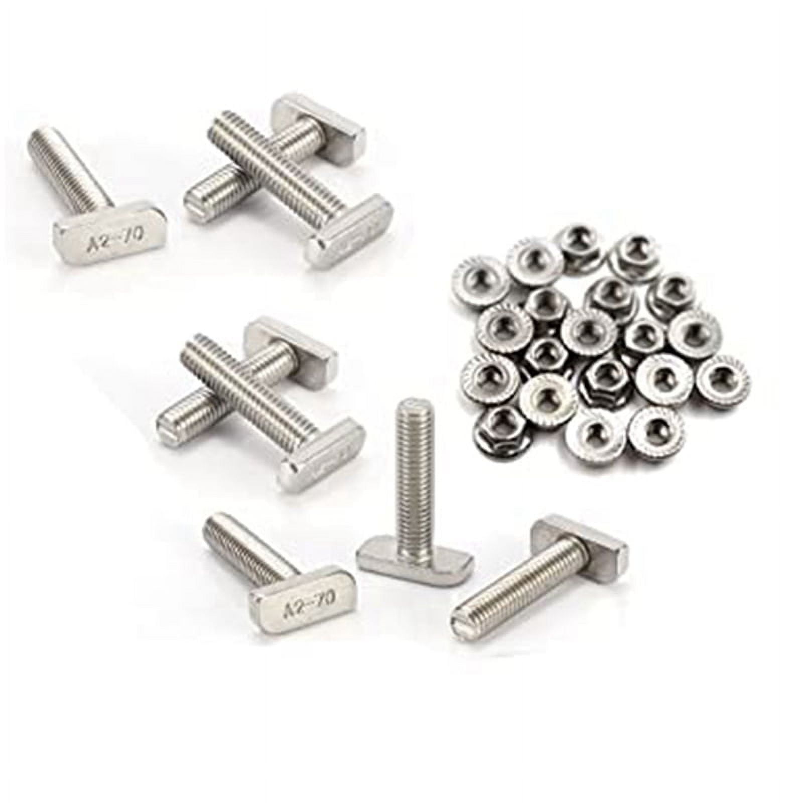 12Pcs T Slot Bolt Replacement,M10 X 25 Screws, A2-70 Rail Track Screws Track Nuts with 12 C422 ...
