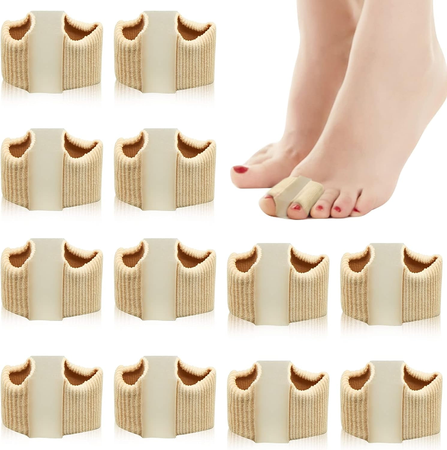 12Pcs Toe Spacers for Feet Women, 2 Loops Bunion Corrector Toe ...
