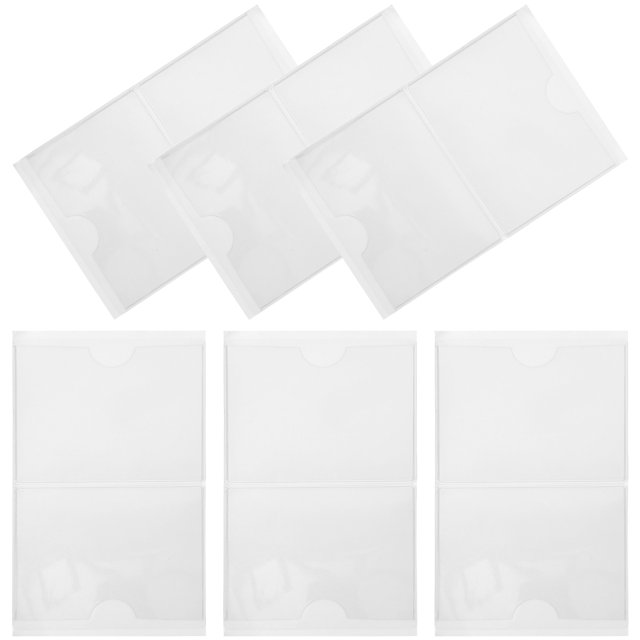 12Pcs Transparent Cards Pouches Shipping Box Adhesive Cards Covers Pass ...