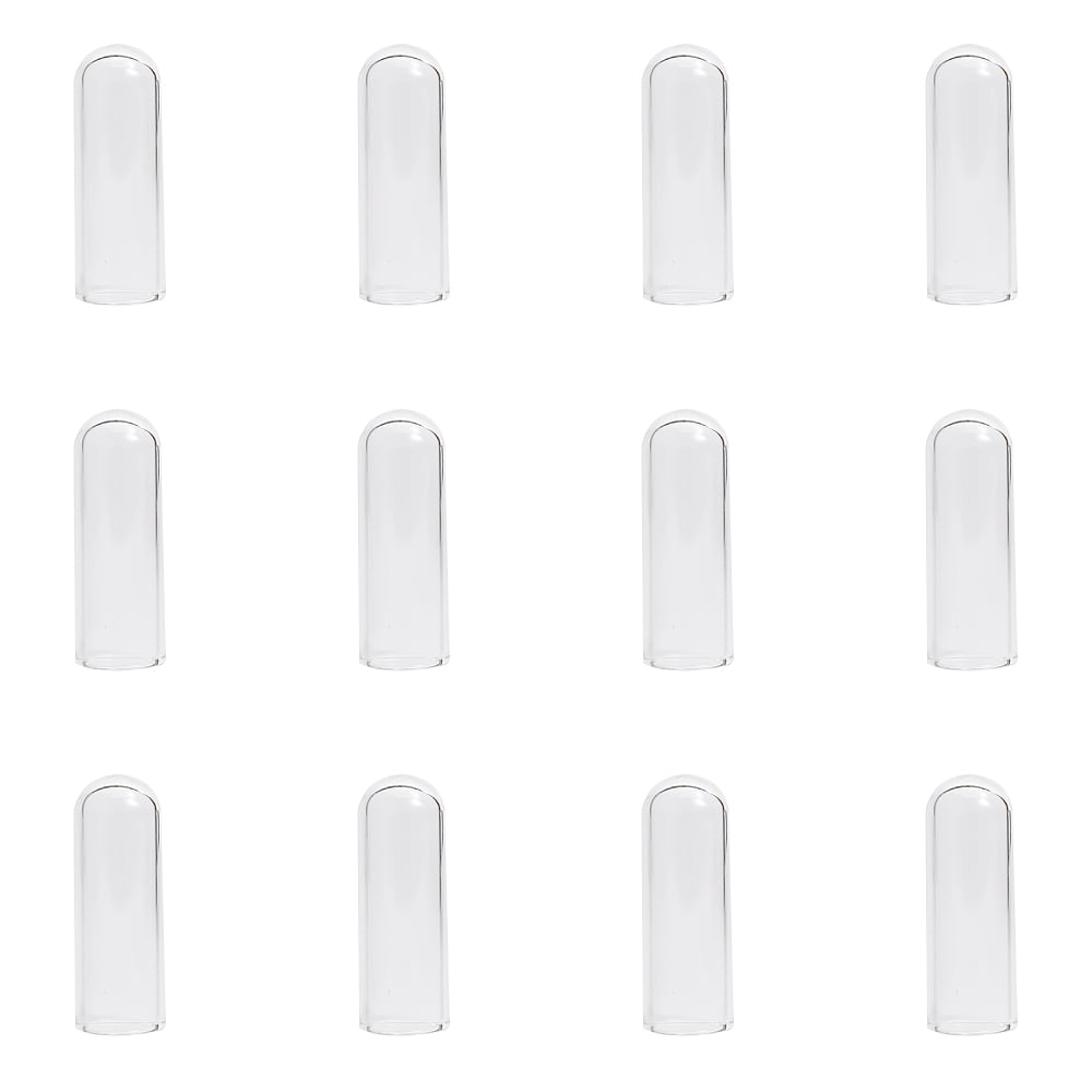 12Pcs Transparent Glass Straw Dustproof Covers Reusable Drinking Straw ...