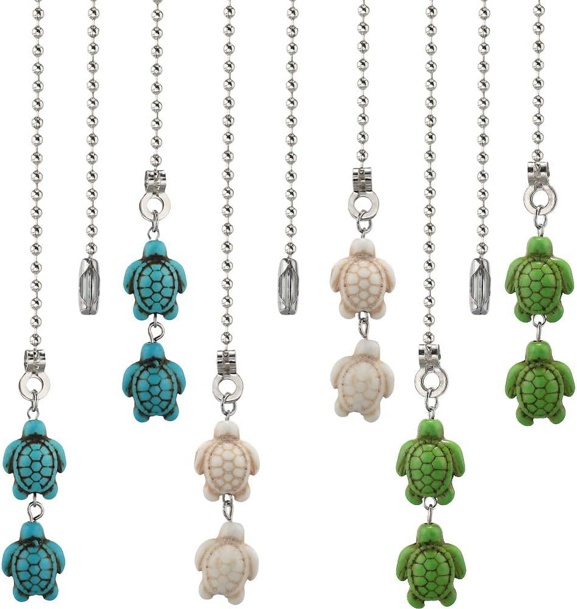 12Pcs Turtle Ceiling Fan Pull Chain 3 Colors 14.37 Inch Turquoise ...