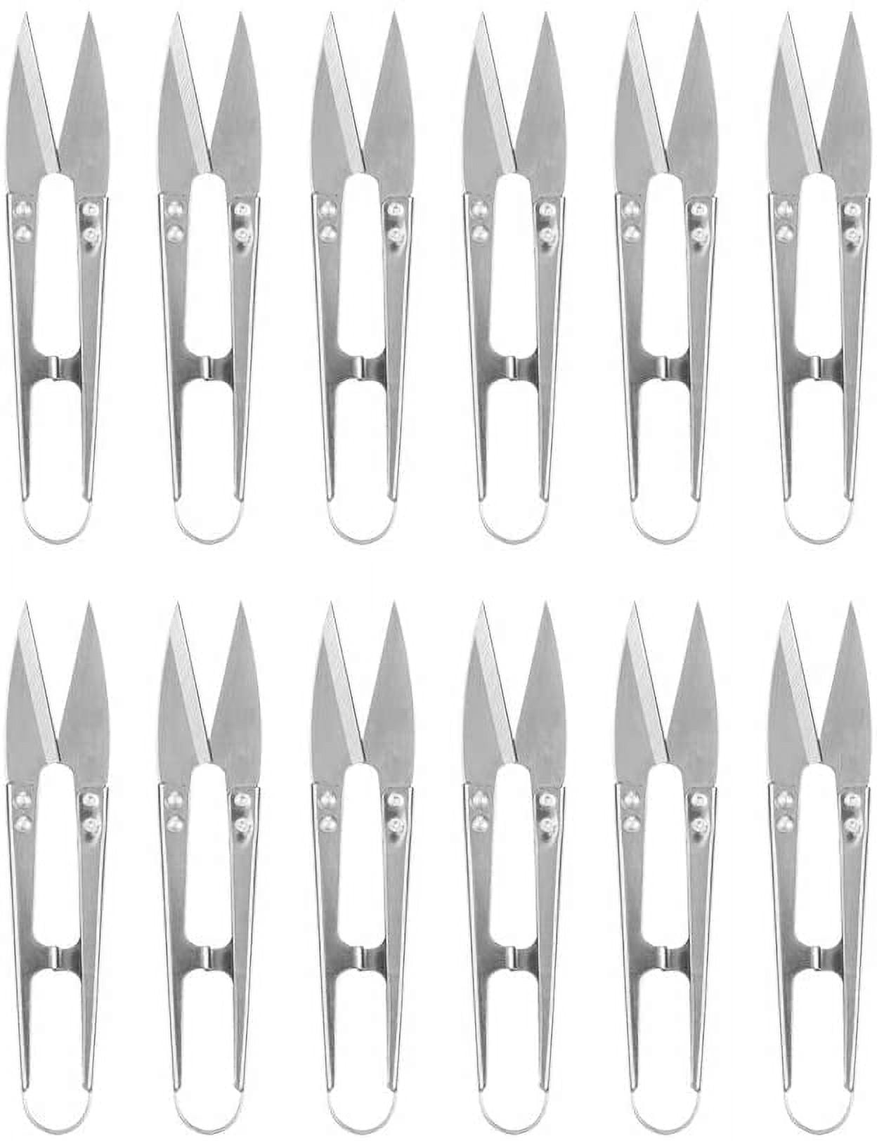12Pcs U Sewing Scissors Stainless Steel Sewing Thread Scissors Mini ...