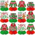 12Pcs Ugly Sweater Party Decorations Honeycomb Centerpieces, Ugly ...