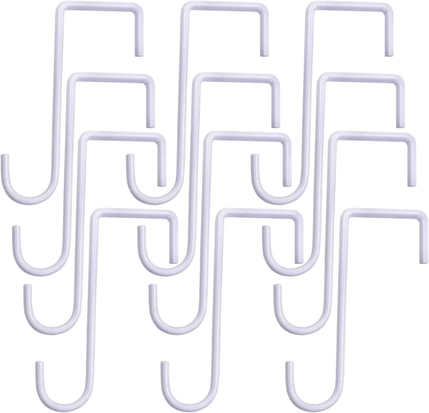 12Pcs Vinyl Fence Hooks, 2 x 6 inch Patio Hangers Powder Coated Steel ...