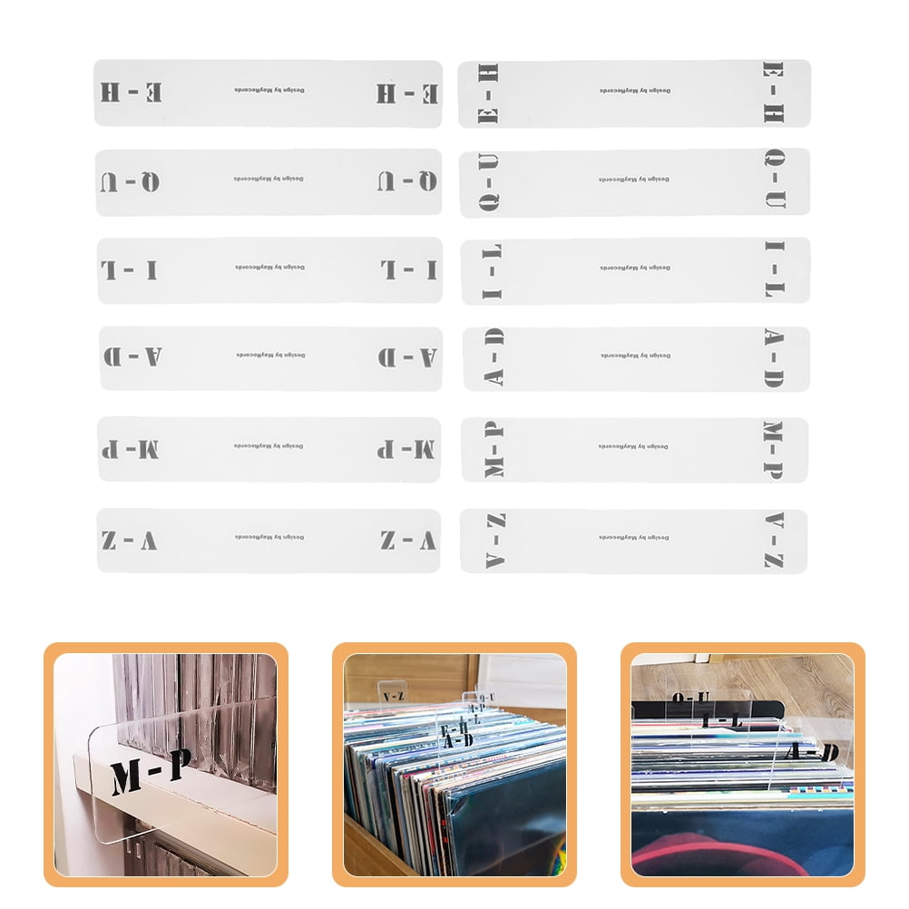 OULII Book Dividers Vinyl Record Dividers White Acrylic Vinyl Records ...