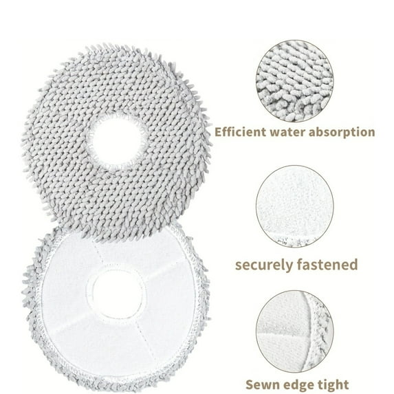 12Pcs Washable Microfiber Wipes | Compatible with Ecovacs/Dreame ...