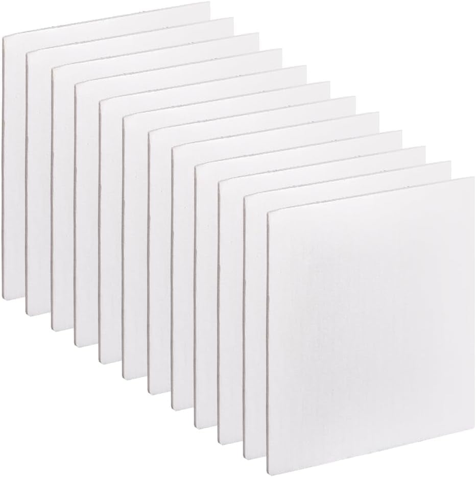 12Pcs White Foam Board 9.8x7.9 Inch Foam Core Board for Crafts 5.5mm Thick White Core Mat PVC ...