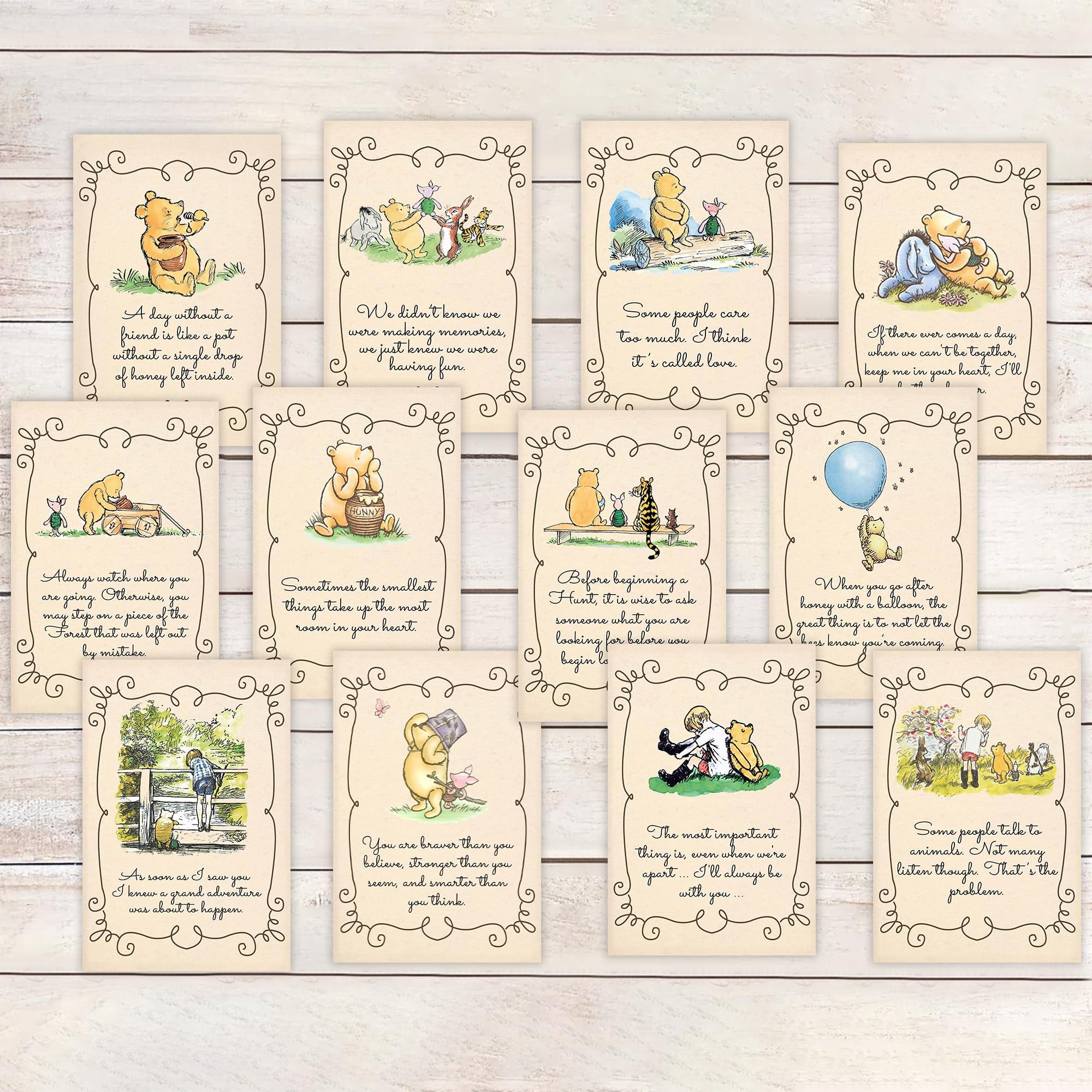 12Pcs Winnie Centerpieces for Baby Shower Decorations Classic Pooh ...