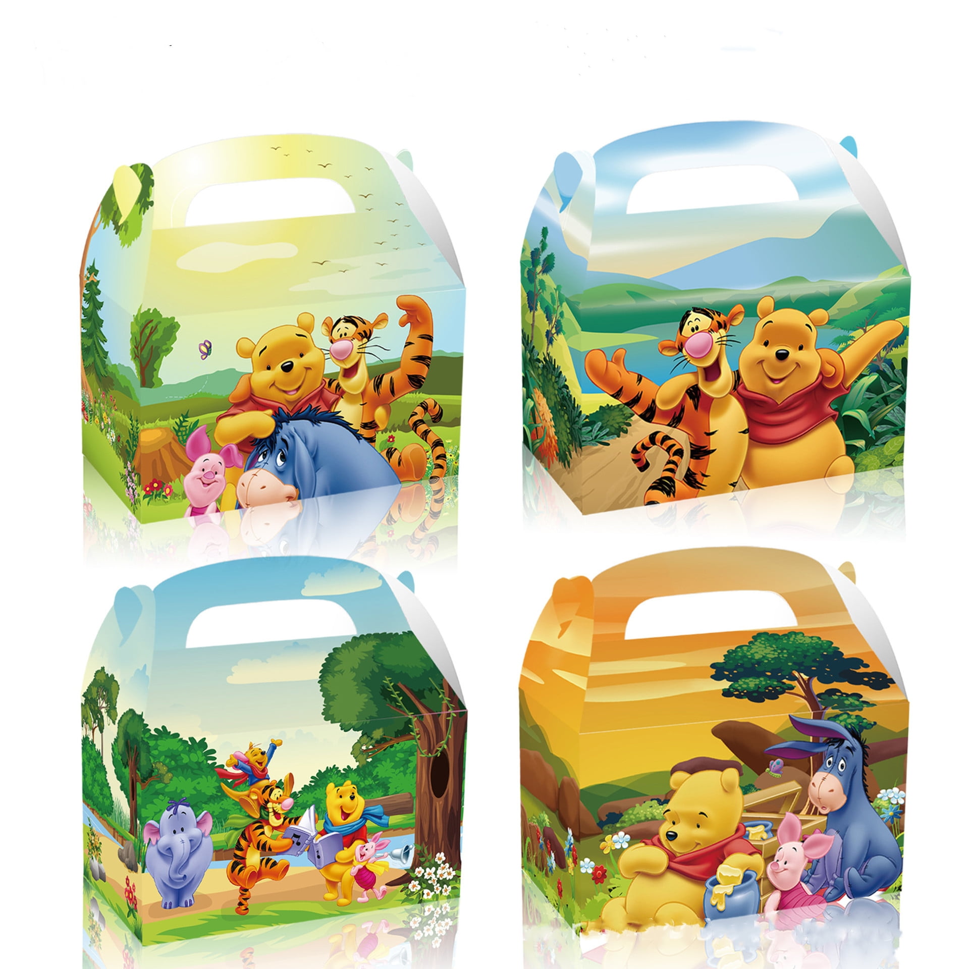 12Pcs Winnie the Pooh Theme Paper Boxes for Gift and Candy Packaging ...