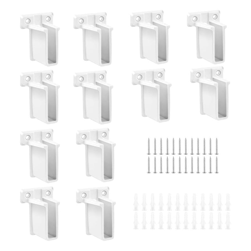 12Pcs Wire Shelf End Brackets,Plastic Closet Shelves Brackets Wall ...