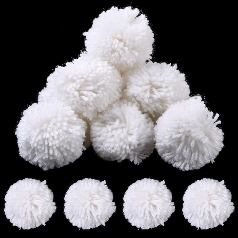12Pcs Woolen Yarn Ball for Hats Shoes Scarves Bag Charms Accessories ...