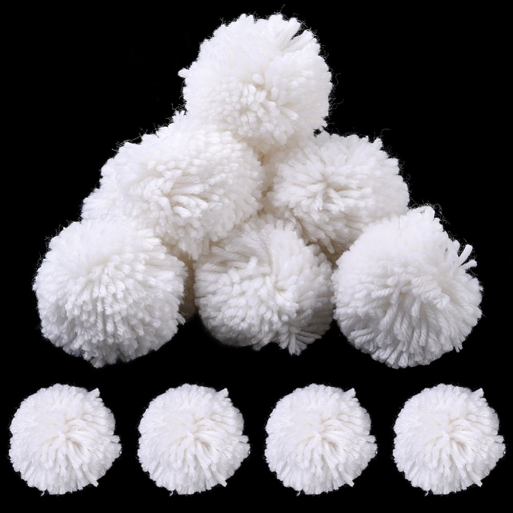 12Pcs Woolen Yarn Pom Pom Ball for Hats Shoes Scarves Bag Charms ...