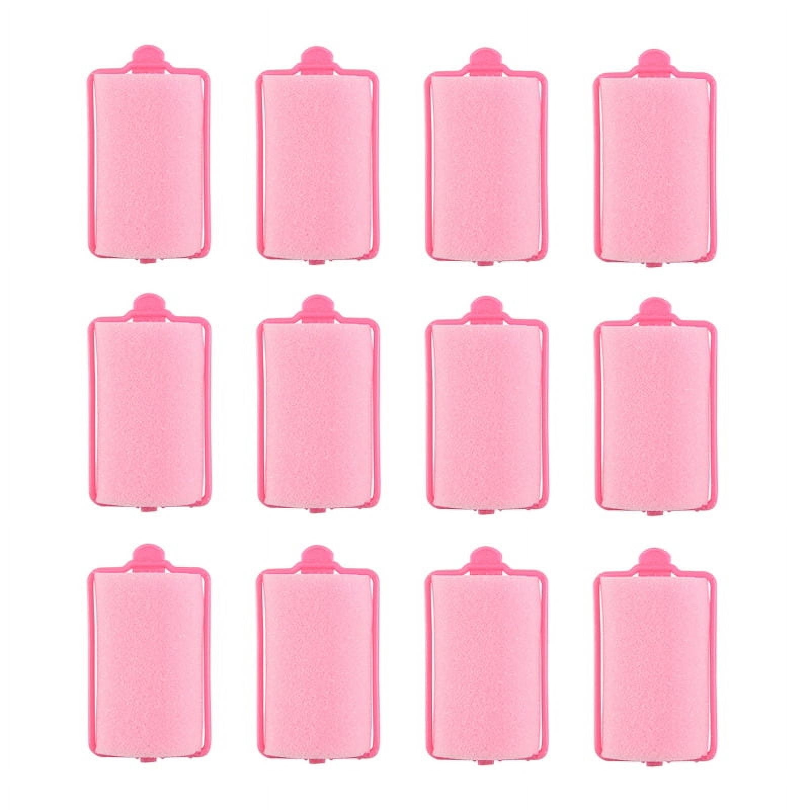 12Pcs dark pink Hair Styling Soft Foam Sponge Rollers Curlers ...