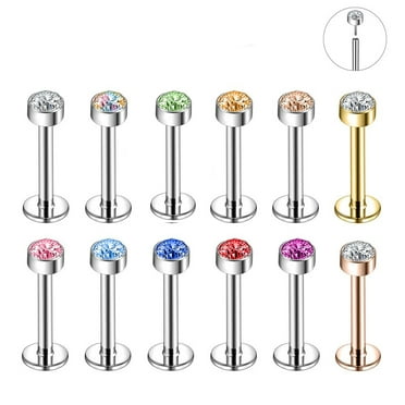 Labret Monroe Studs 14G & 16G Surgical Steel Randomly Styles Lot Of 10 ...