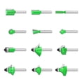 12Piece 1/4Inch Shank Carbides Router Bit Set For Woodworking With ...
