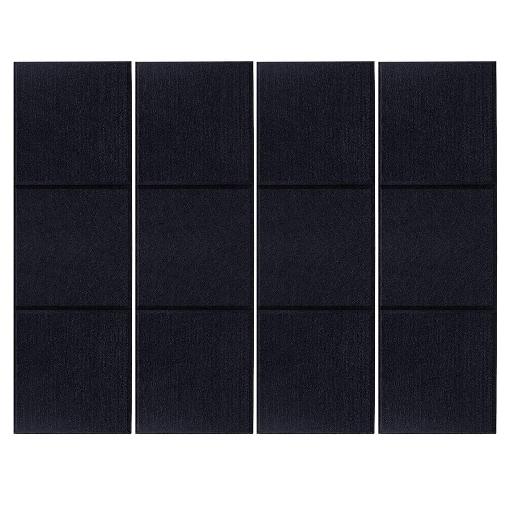 12Pieces Acoustics Foam Wall Tiles Square Foam Panel Polyester Fiber ...