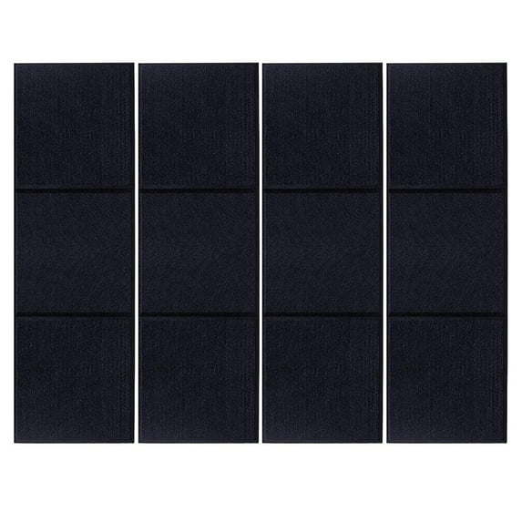 12Pieces Acoustics Foam Wall Tiles Square Foam Panel Polyester Fiber ...