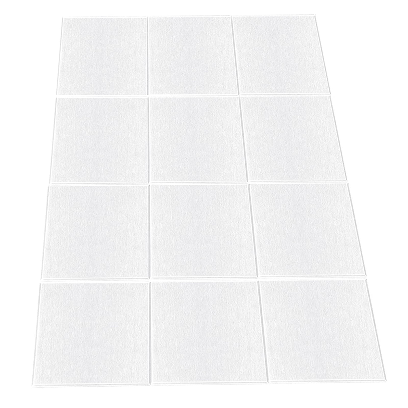 12Pieces Acoustics Foam Wall Tiles Square Foam Panel Polyester Fiber ...