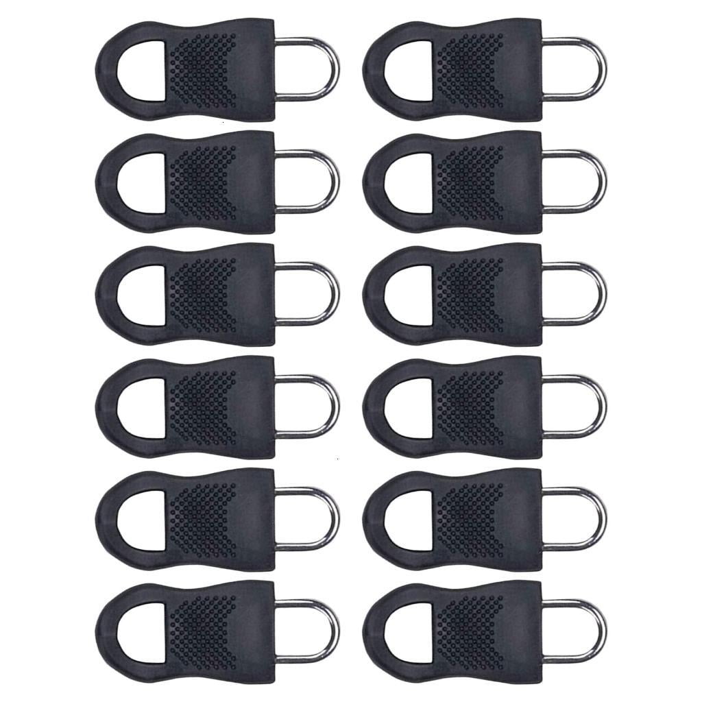 12Pieces Zippers Pull Replacements Set Zippers Pull Sliders Zippers ...