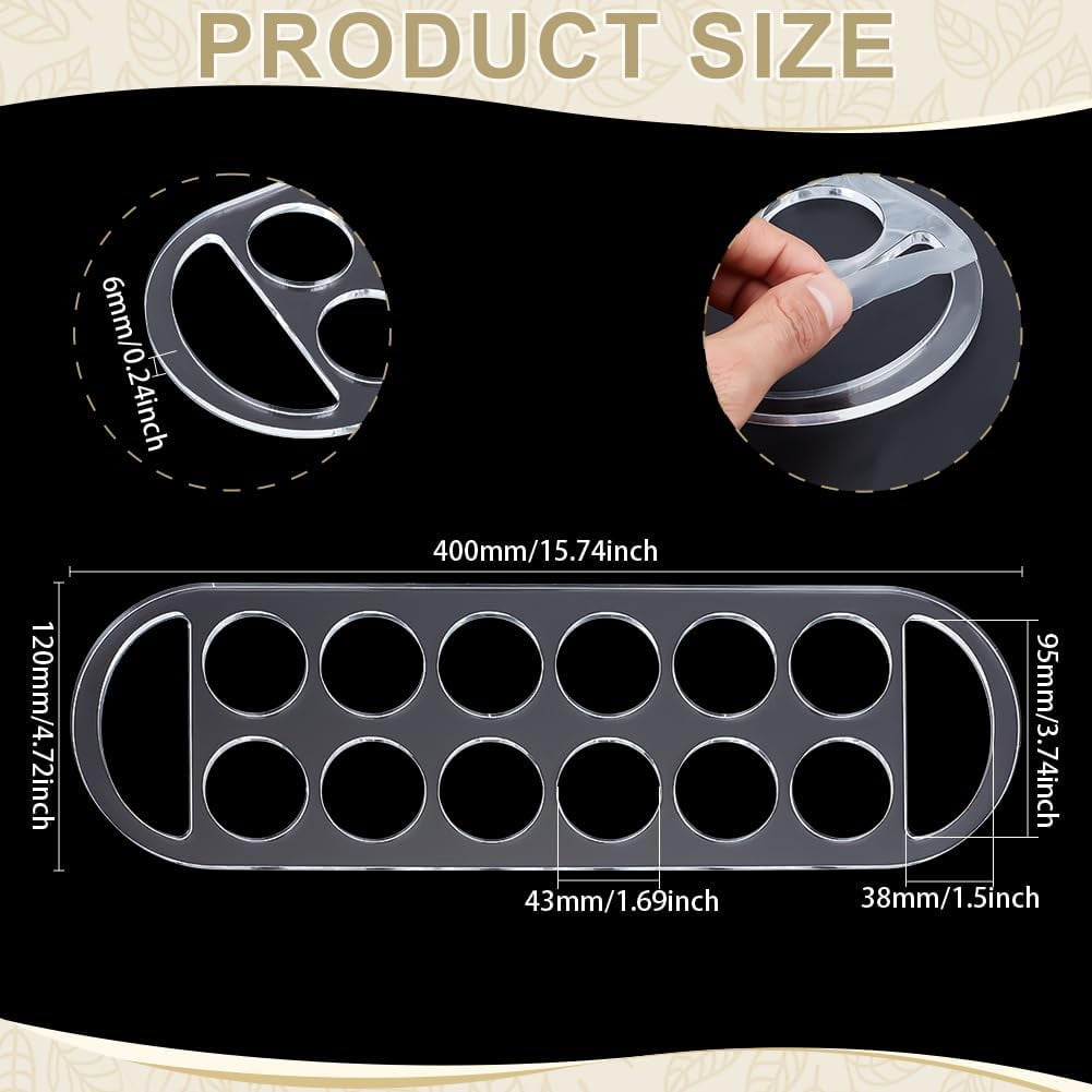 12Pockets Mancala Board Template 15.7x4.7inch Clear Acrylic Stencil ...