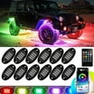 EK ENNOKING Blue LED Rock Lights, 4 Pods IP68 Waterproof Underbody Glow ...