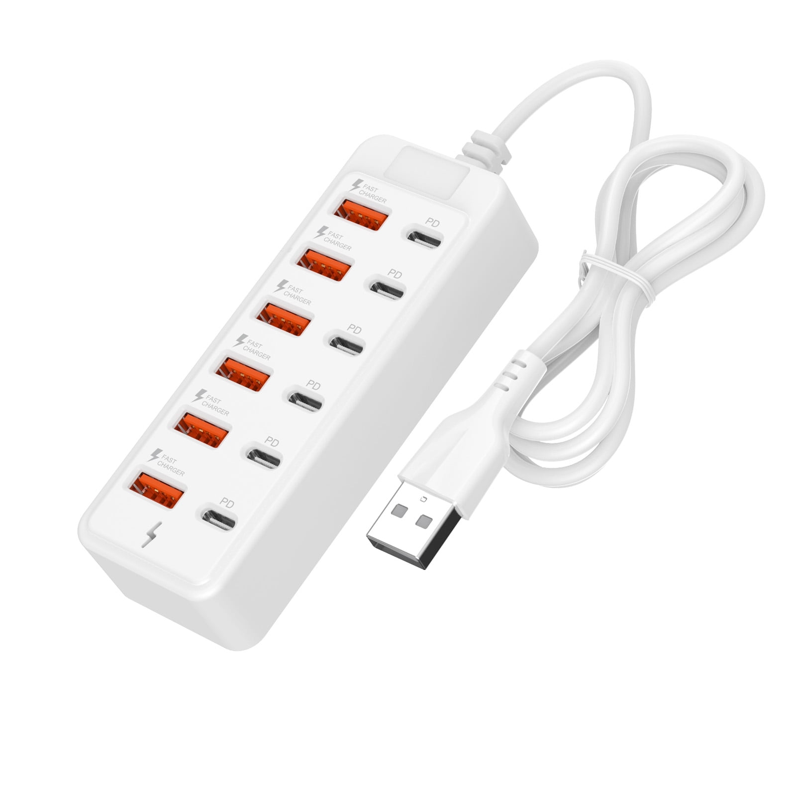 12Port Electrical Socket USB Type C And USB A Charging Hubs With 66W ...