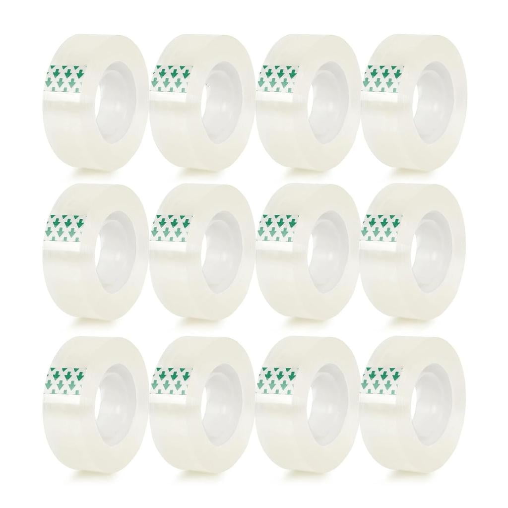 hejhncii 12 Rolls Transparent Tape Refills,Gift Wrap Tape Clear Tape ...