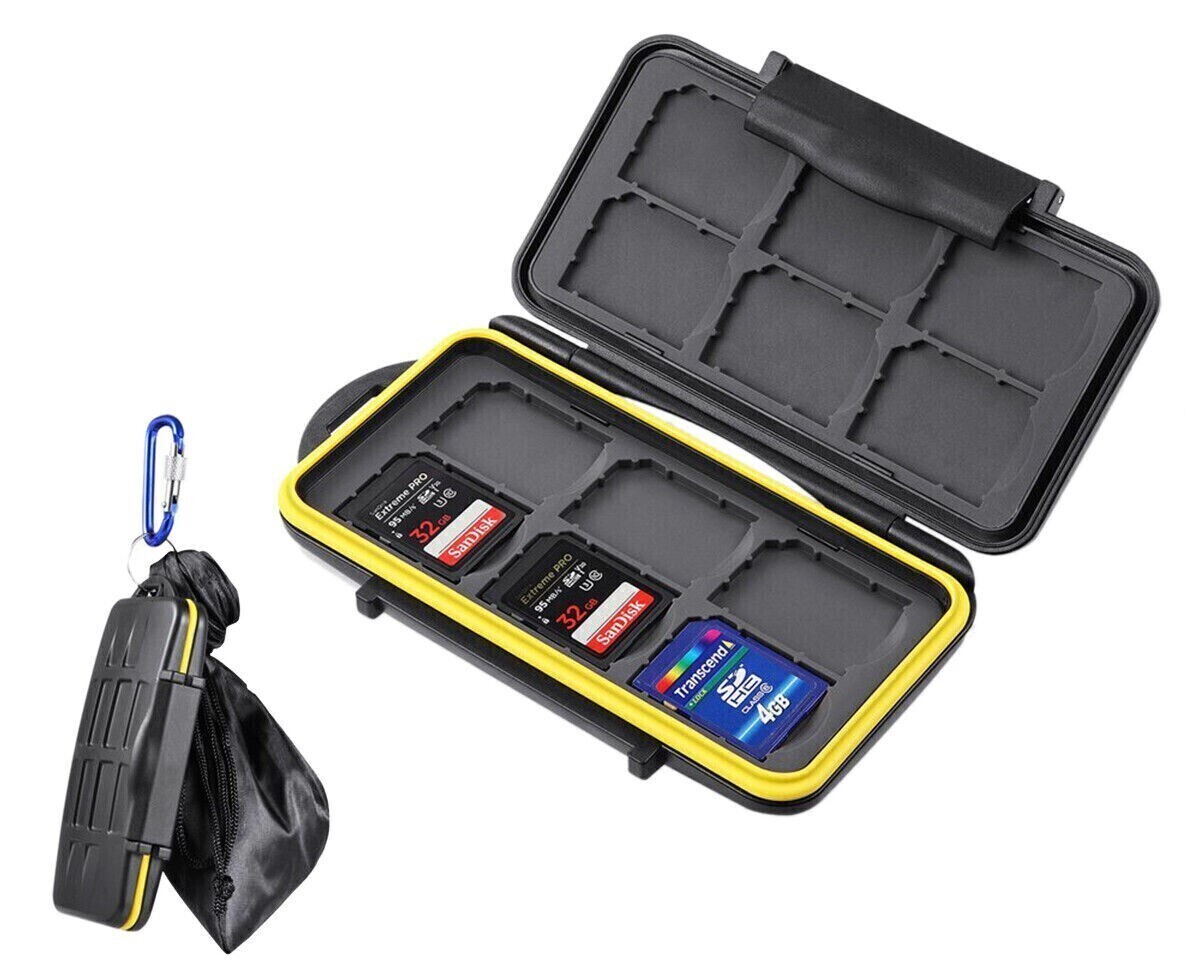 12SD Memory Card Case Holder Storage For SD Micro SD CF TF Cards Water ...