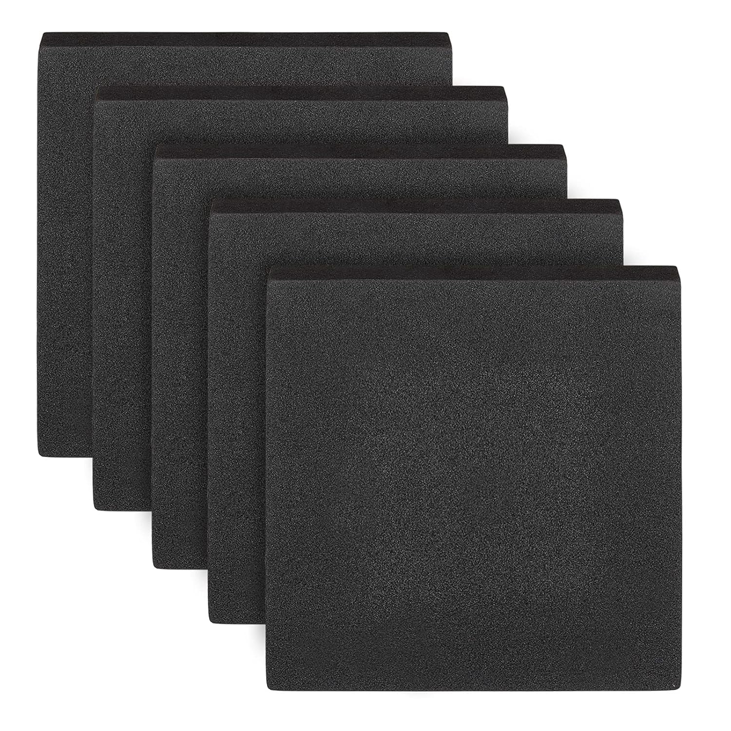 12Sheets 10x10cm/3.9x3.9" Black EVA Foam Sheets 1.3cm/0.5" Thick Self ...