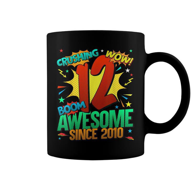 12Th Birthday Comic Style Awesome Since 2010 12 Year Old Coffee Mugs ...
